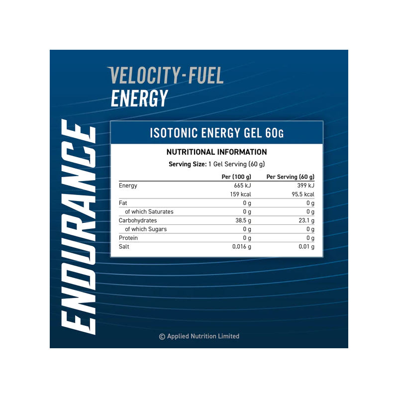 Applied Nutrition Endurance Velocity Fuel Isotonic Energy Gel 60ml